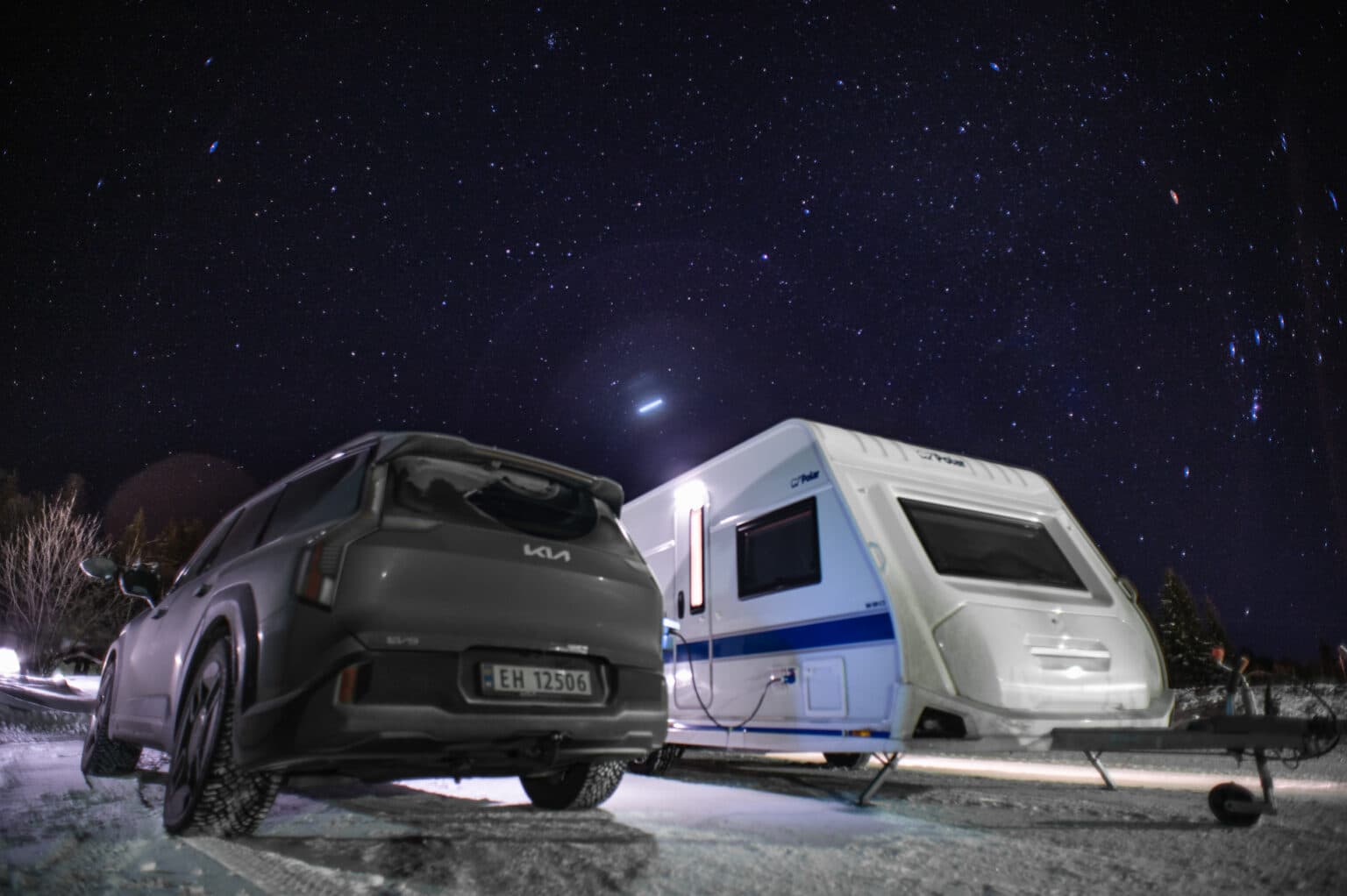 Test: Kia EV9 som batteribank på vinter-camping til fjells - Norsk ...